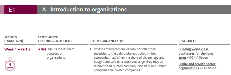 CIMA E1 Exam and Study Tips – The CIMA Student