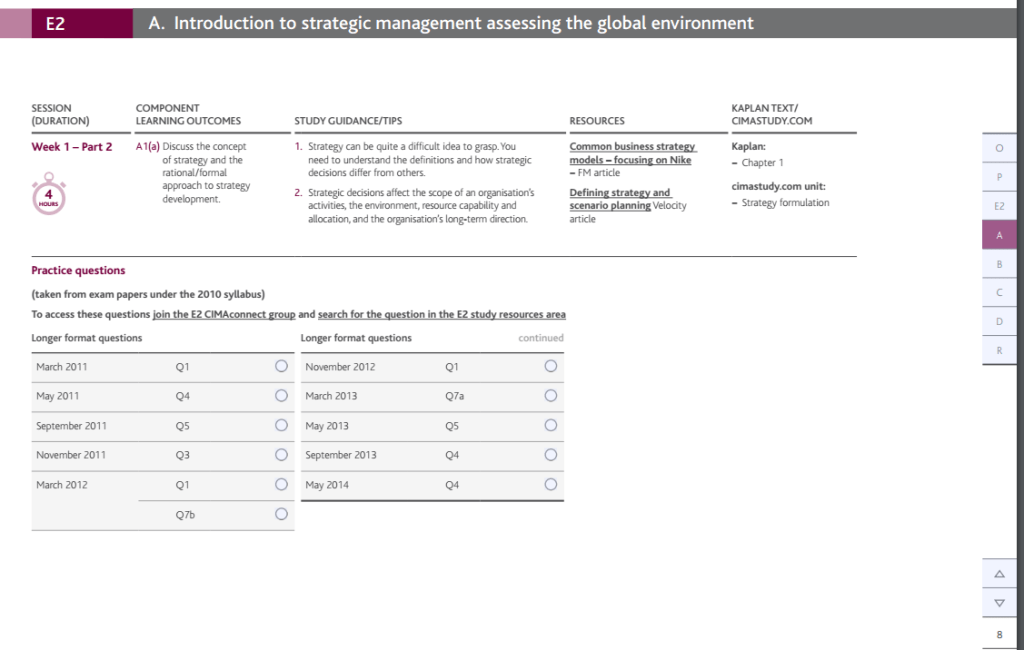 New CIMA Self-Study Guides – The CIMA Student