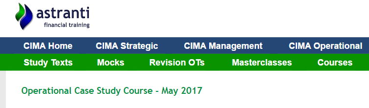 CIMA Case Study Advice: May 2017 – The CIMA Student