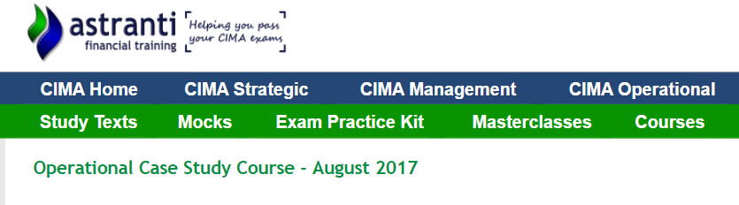 CIMA Case Study Tips: August 2017 – The CIMA Student
